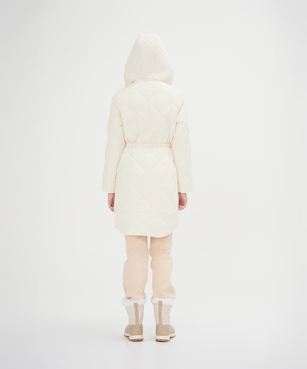 Elegant Diamond Quilted Down Jacket | Universal Traveller SG